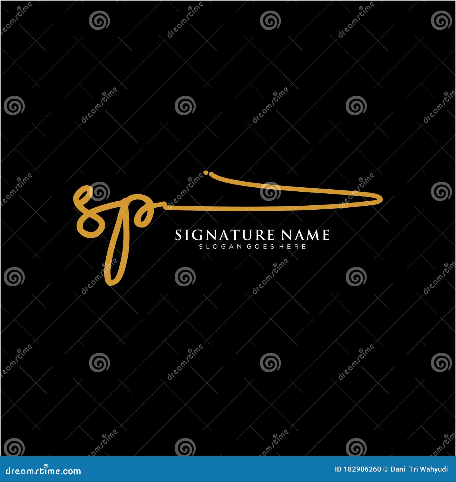 Letter SP Signature Logo Template Vector Stock Vector - Illustration of ...