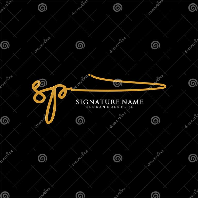 Letter SP Signature Logo Template Vector Stock Vector - Illustration of ...