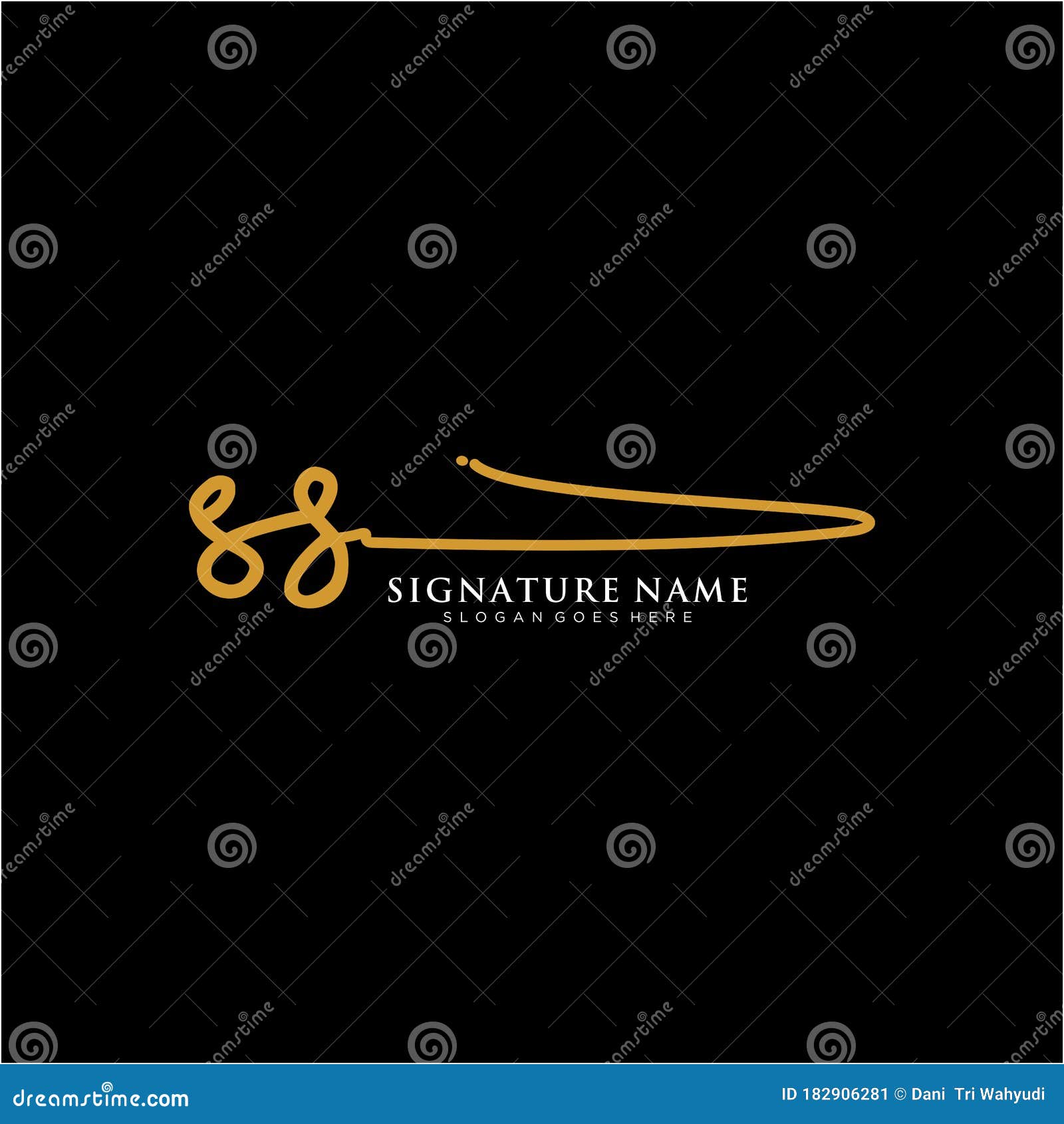 Letter SS Signature Logo Template Vector Stock Vector - Illustration of ...