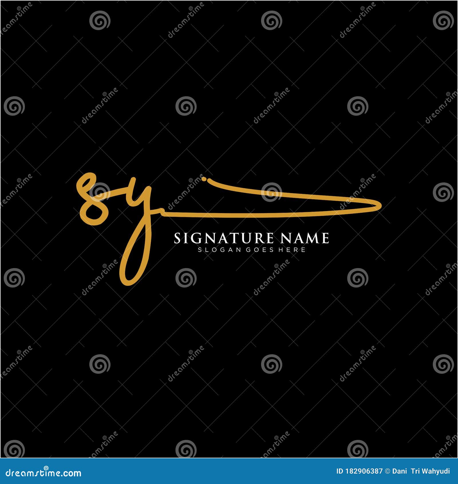 Letter SY Signature Logo Template Vector Stock Vector - Illustration of ...