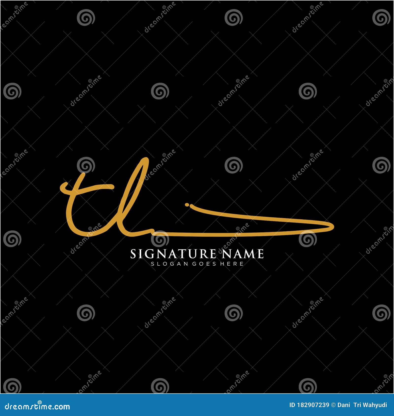 Letter TL Signature Logo Template Vector Stock Vector - Illustration of ...
