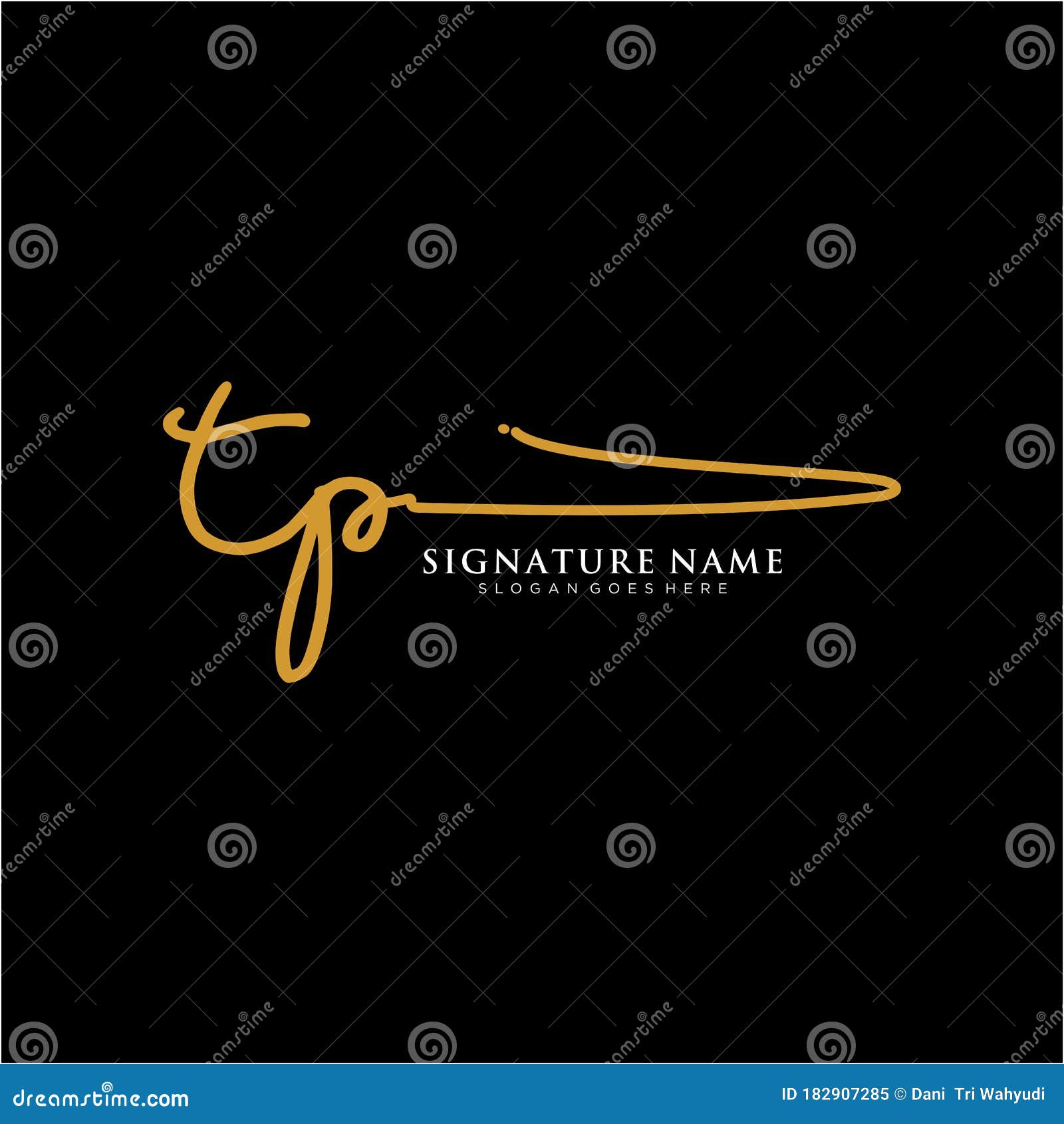 Letter TP Signature Logo Template Vector Stock Vector - Illustration of ...