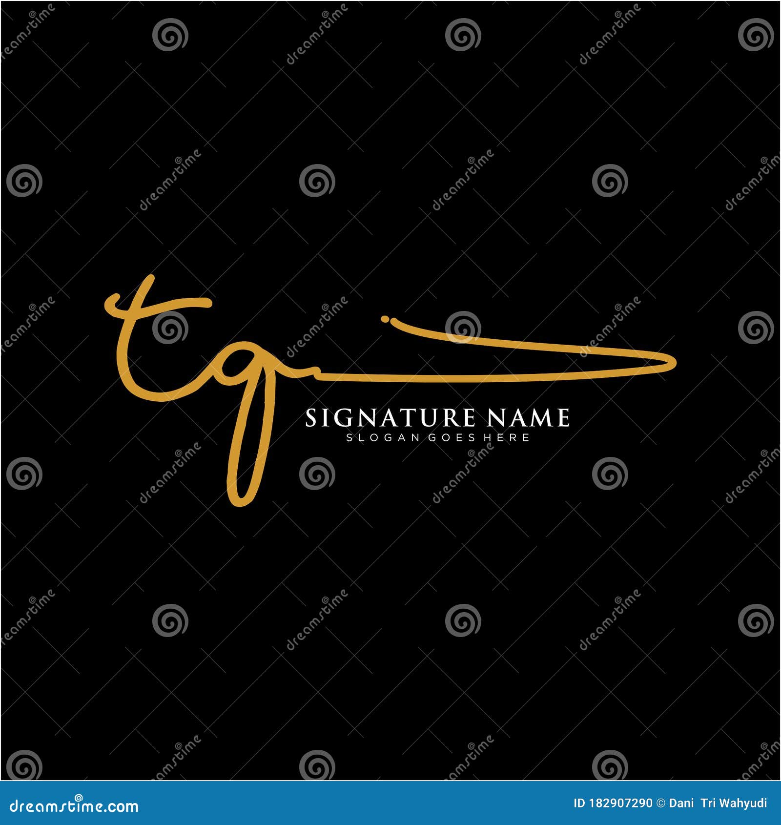 Letter TQ Signature Logo Template Vector Stock Vector - Illustration of ...