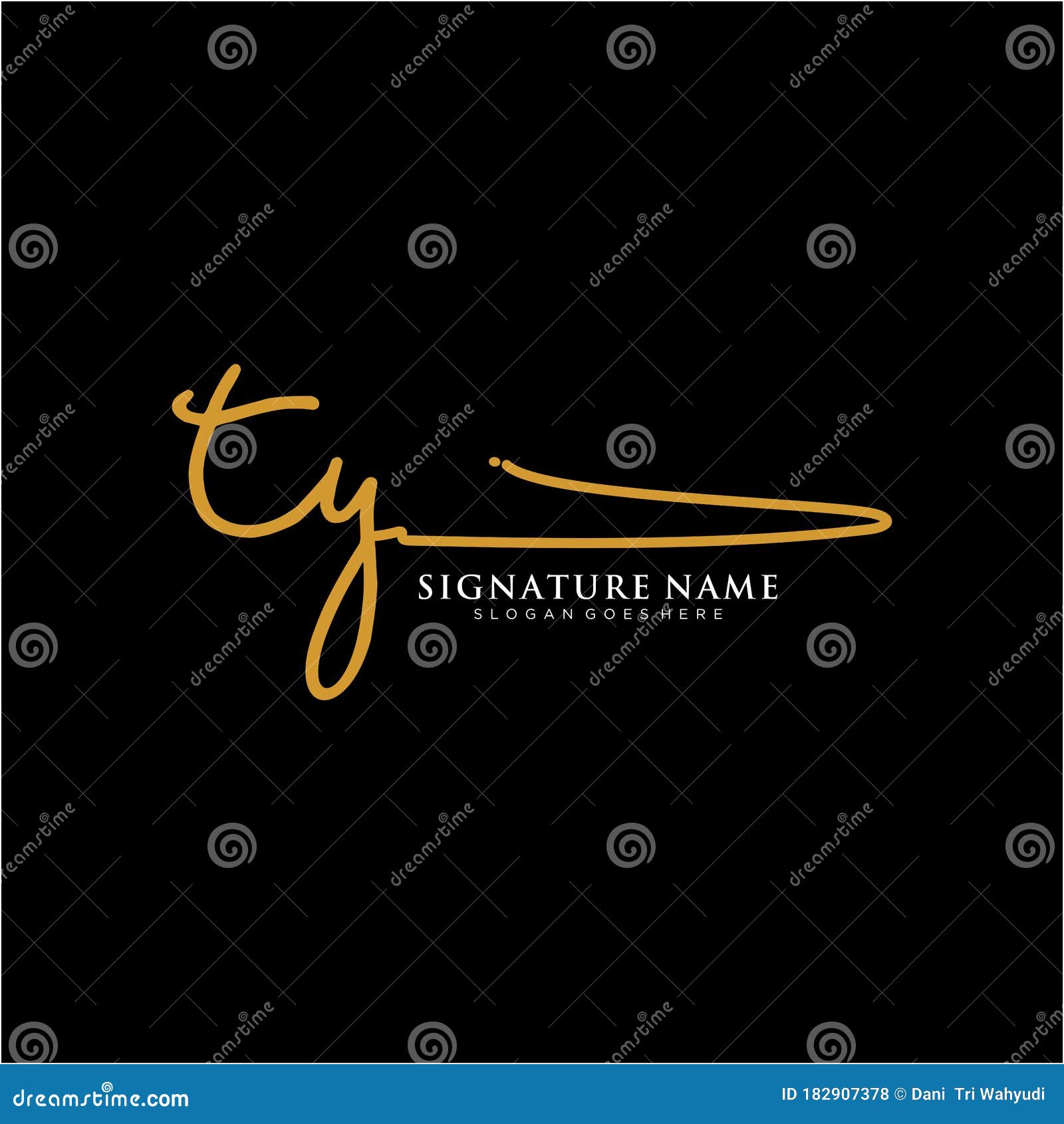 Letter TY Signature Logo Template Vector Stock Vector - Illustration of ...