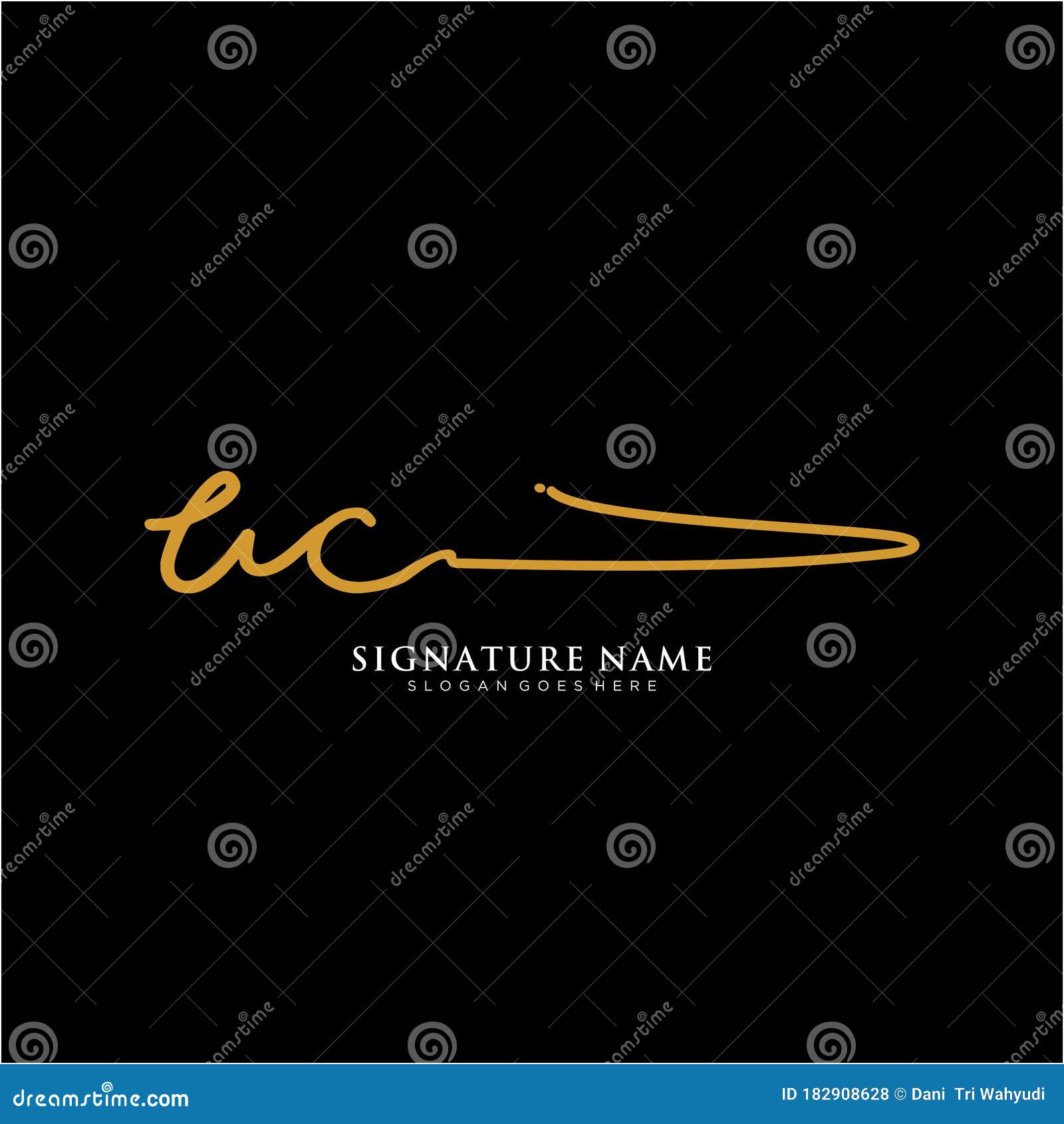 Letter UC Signature Logo Template Vector Stock Vector - Illustration of ...