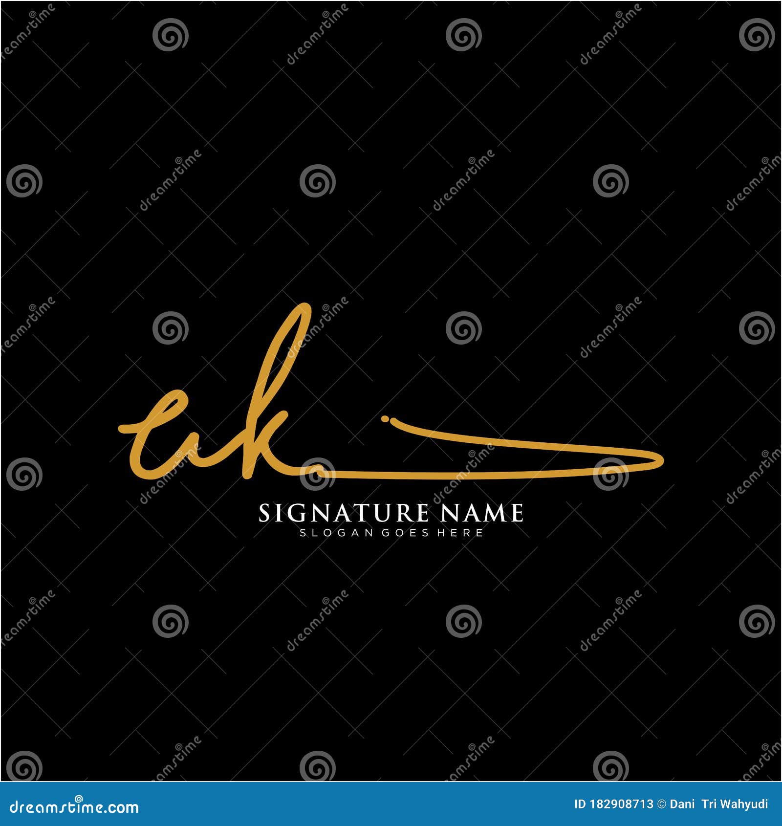 Letter UK Signature Logo Template Vector Stock Vector - Illustration of ...