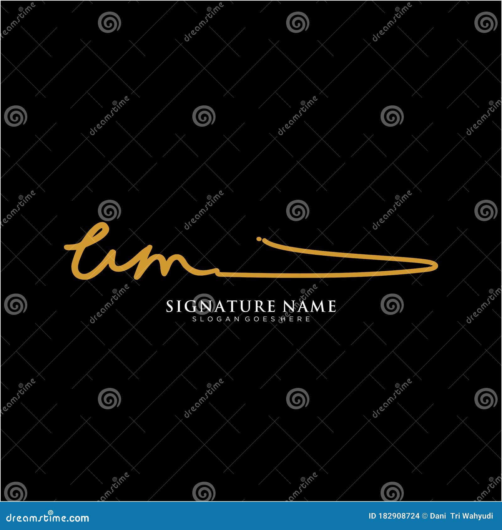 Letter UM Signature Logo Template Vector Stock Vector - Illustration of ...