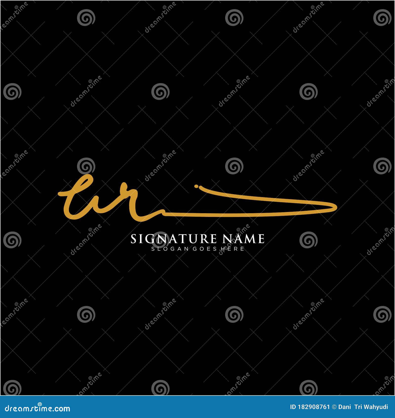 Letter UR Signature Logo Template Vector Stock Vector - Illustration of ...