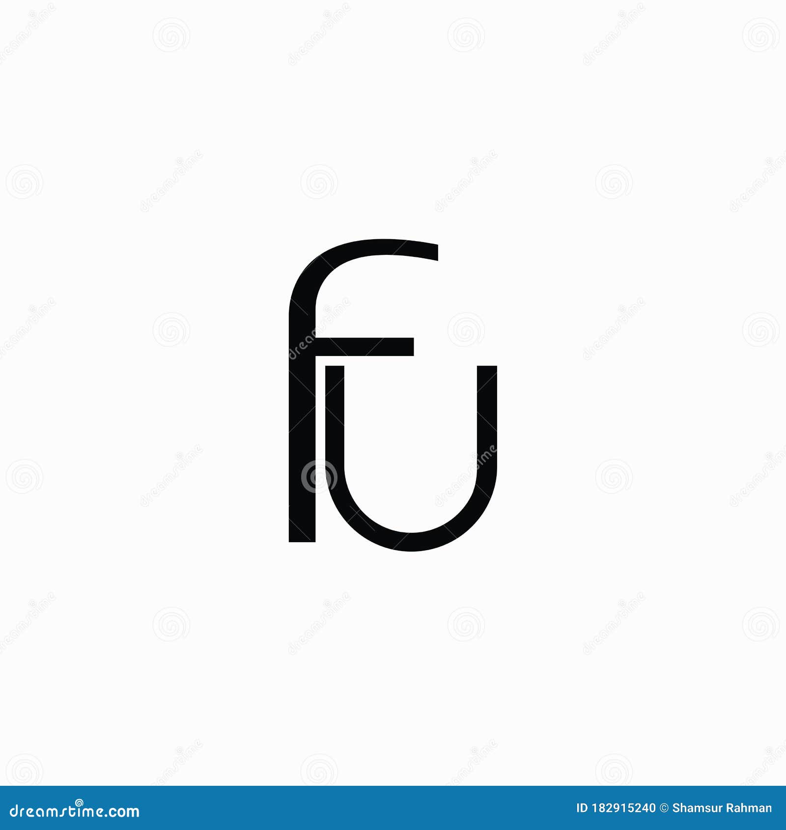Initial Letter Fu Logo or Uf Logo Vector Design Template Stock Vector ...