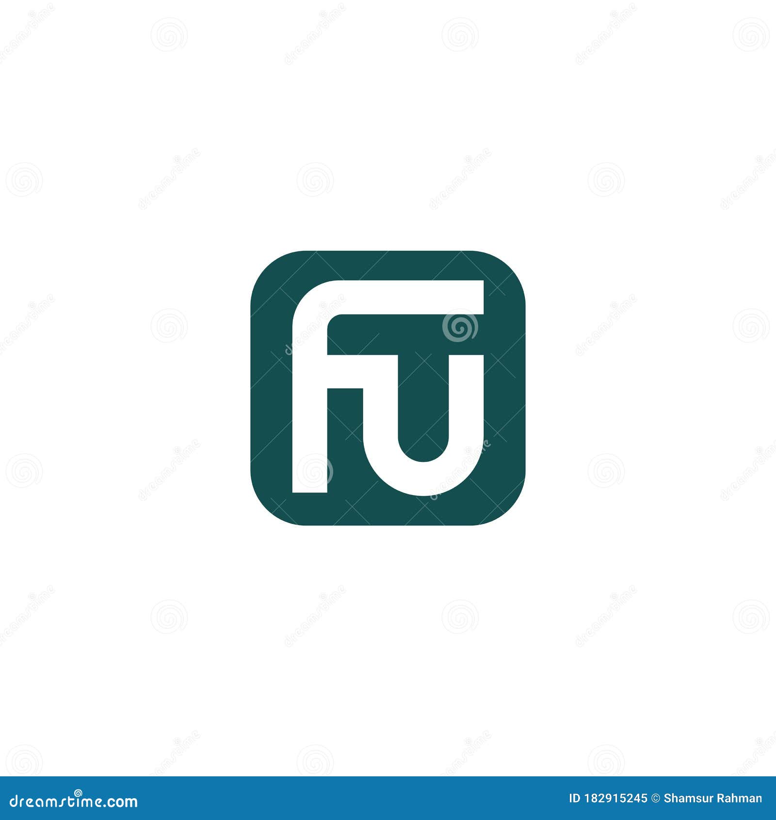 Initial Letter Fu Logo or Uf Logo Vector Design Template Stock Vector ...