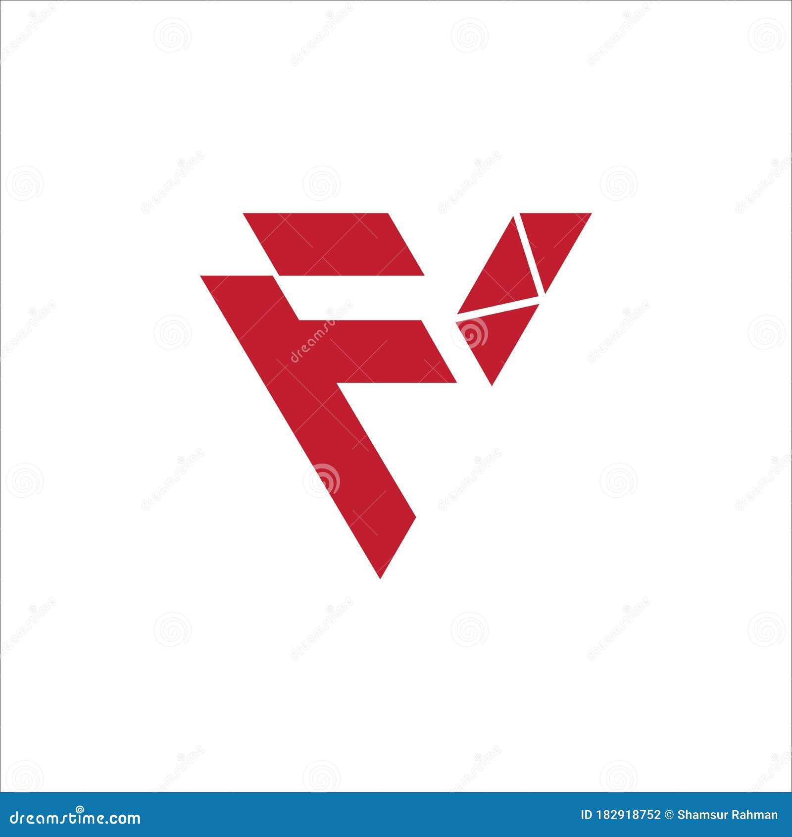 Initial Letter Fv Logo or Vf Logo Vector Design Template Stock Vector ...