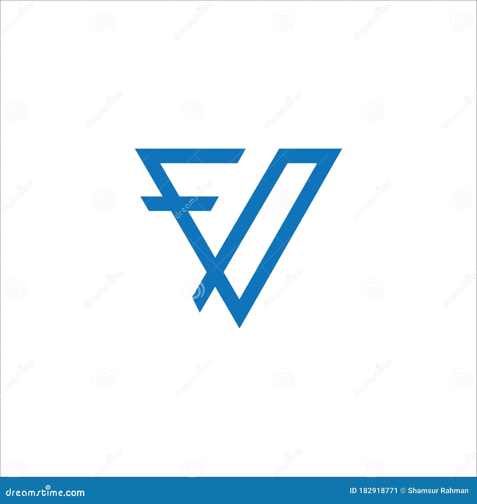 Initial Letter Fv Logo or Vf Logo Vector Design Template Stock Vector ...