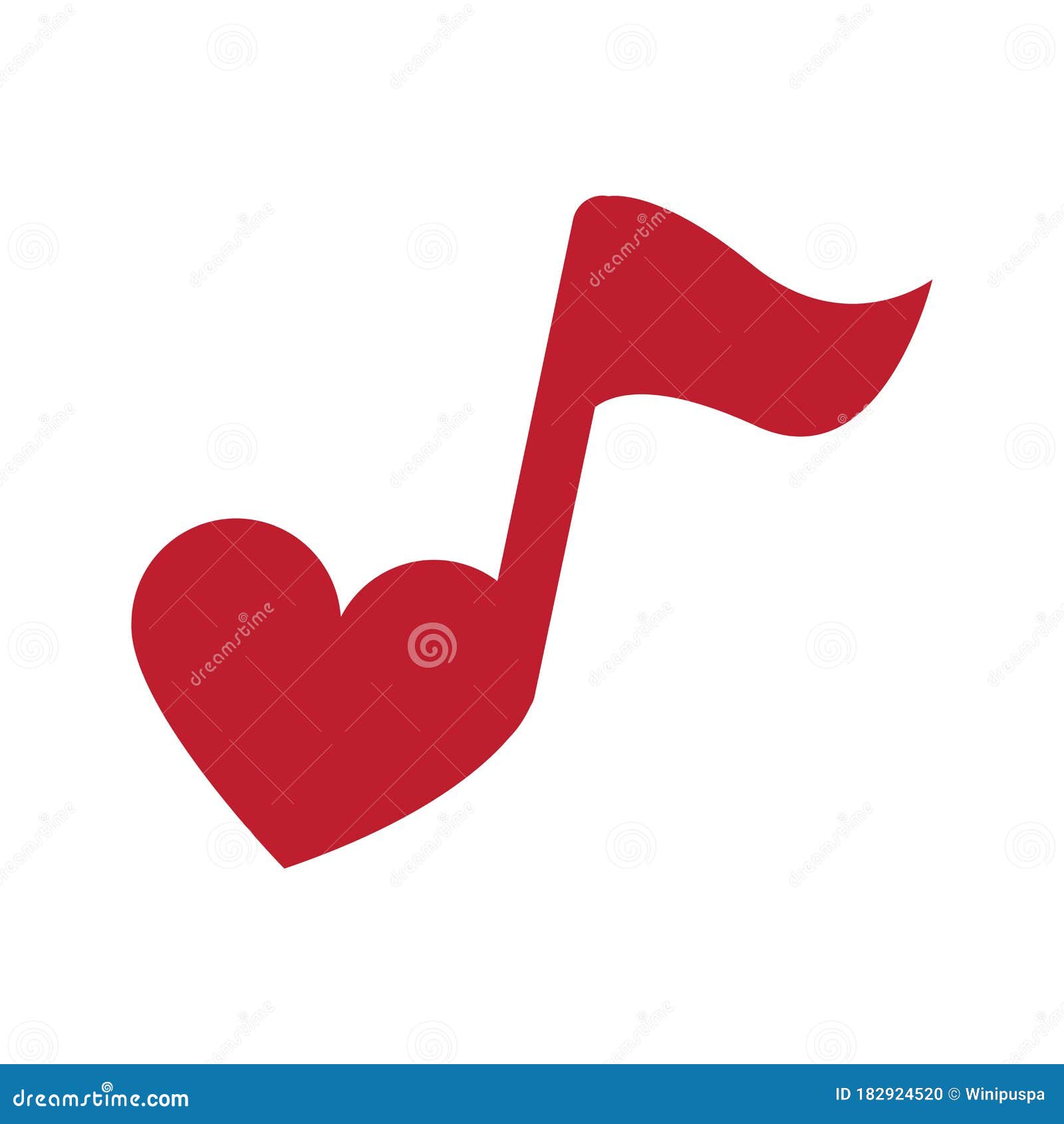 Heart Shaped Music Notes Clipart