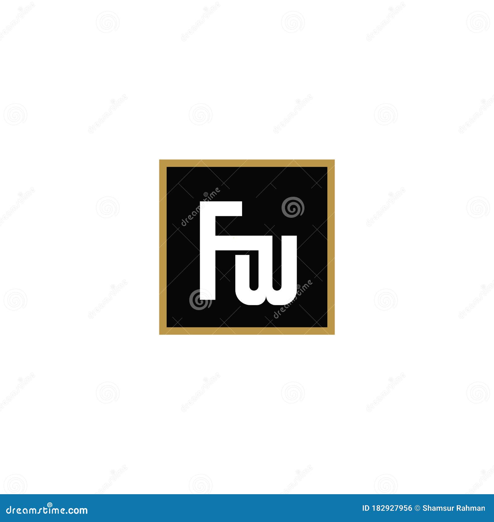 Initial Letter Fw Logo or Wf Logo Vector Design Template Stock Vector ...