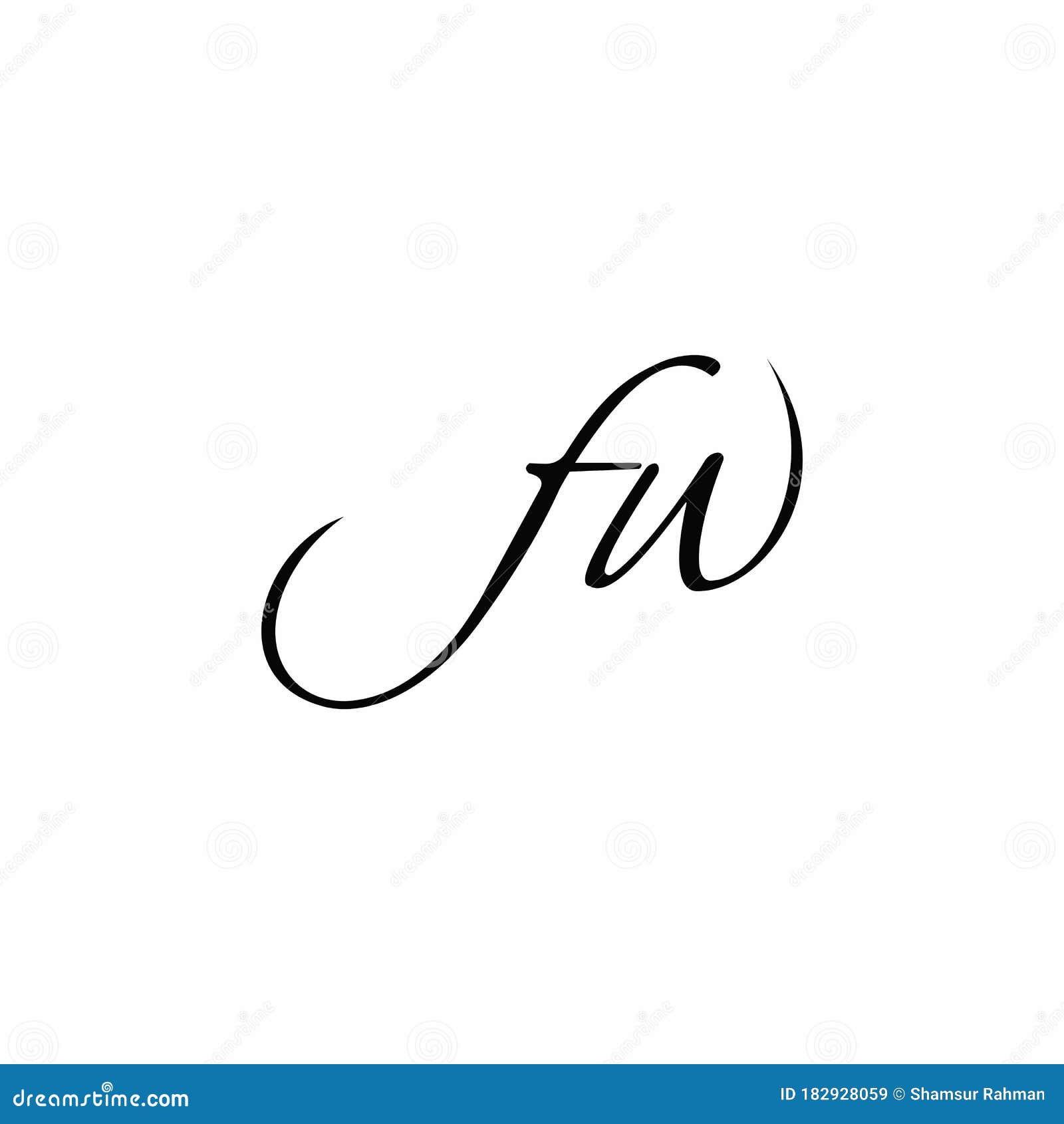 Initial Letter Fw Logo or Wf Logo Vector Design Template Stock Vector ...