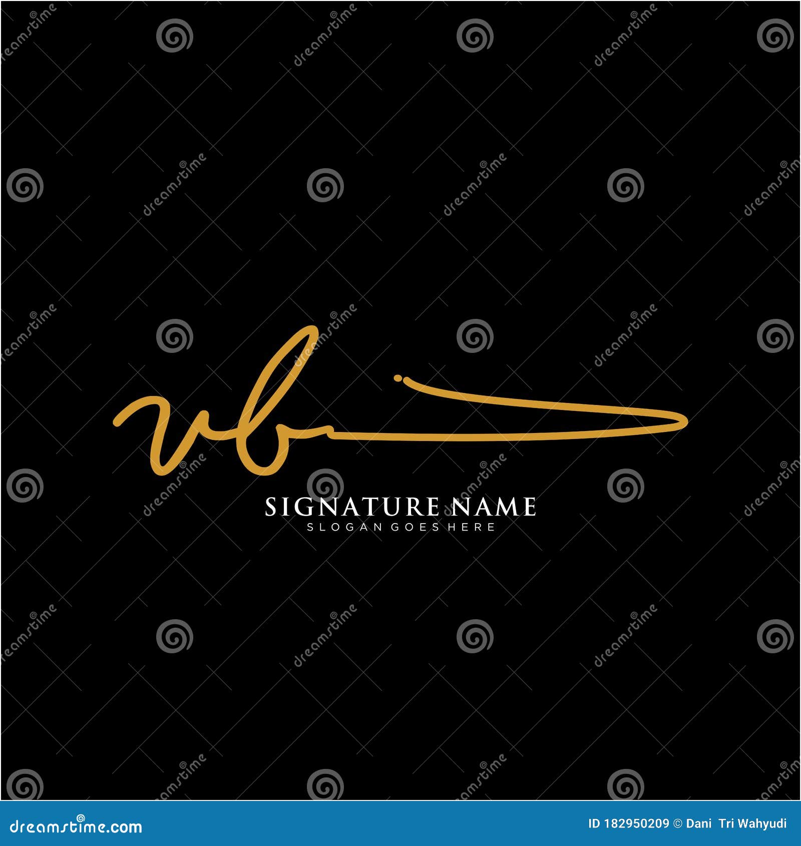 Letter UB Signature Logo Template Vector Stock Vector - Illustration of ...