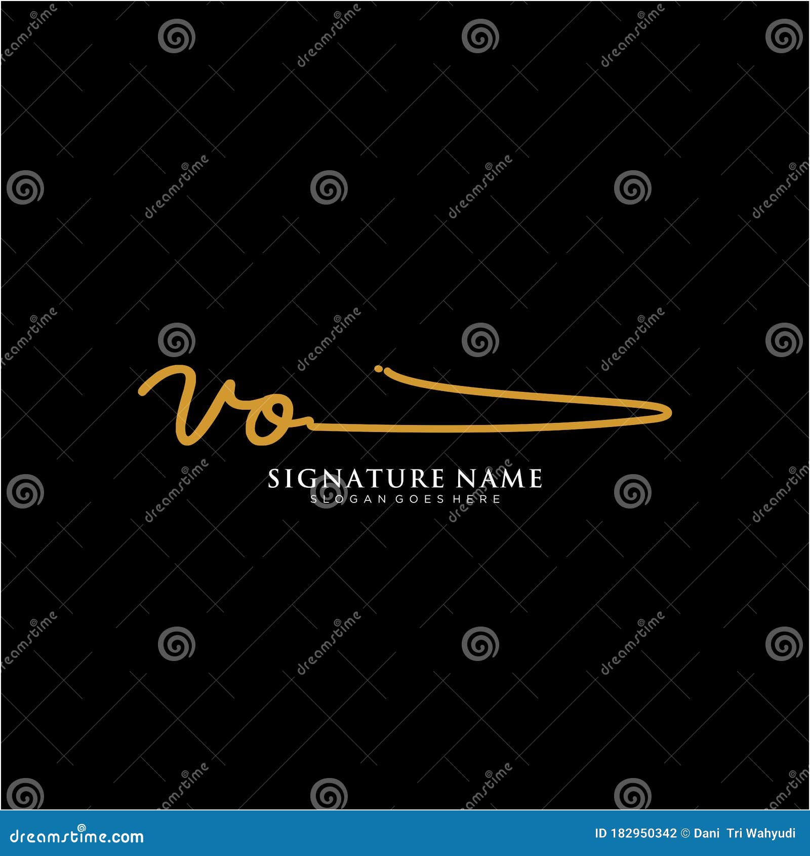 Letter VO Signature Logo Template Vector Stock Vector - Illustration of ...