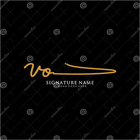 Letter VO Signature Logo Template Vector Stock Vector - Illustration of ...