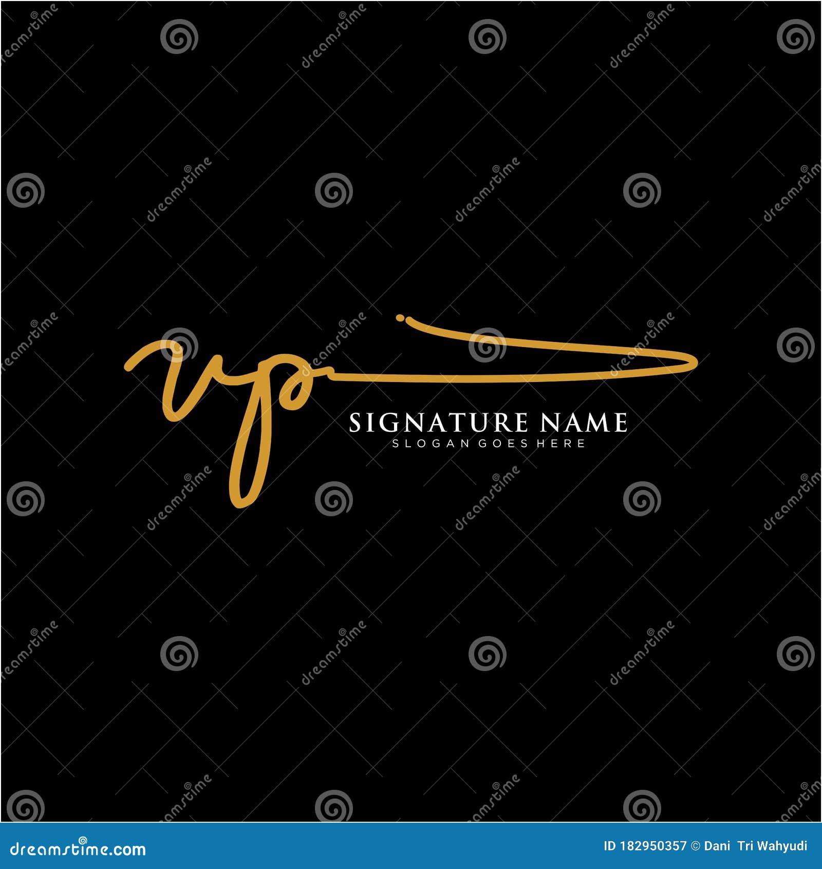 Letter VP Signature Logo Template Vector Stock Vector - Illustration of ...