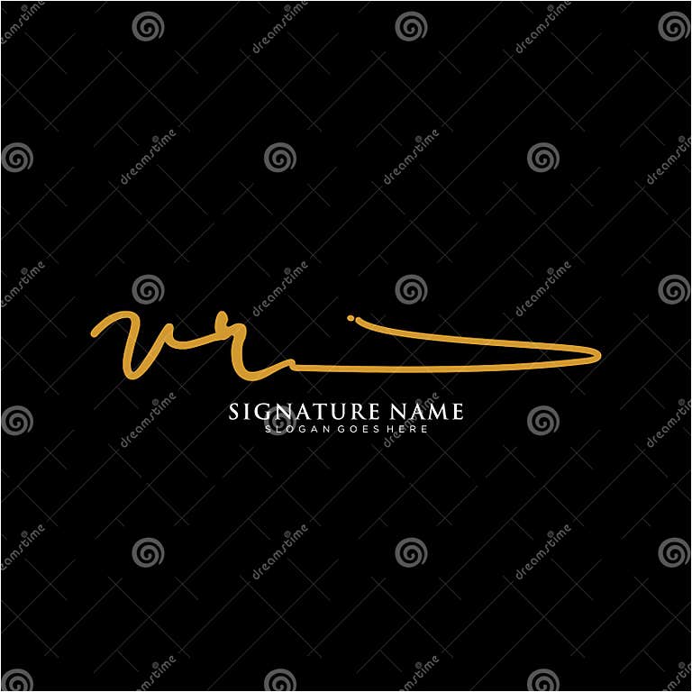 Letter VR Signature Logo Template Vector Stock Vector - Illustration of ...