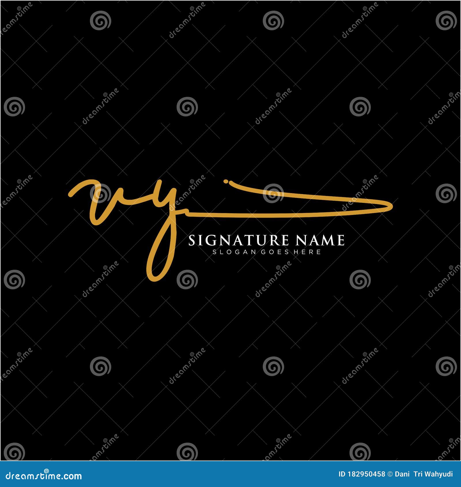 Letter VY Signature Logo Template Vector Stock Vector - Illustration of ...
