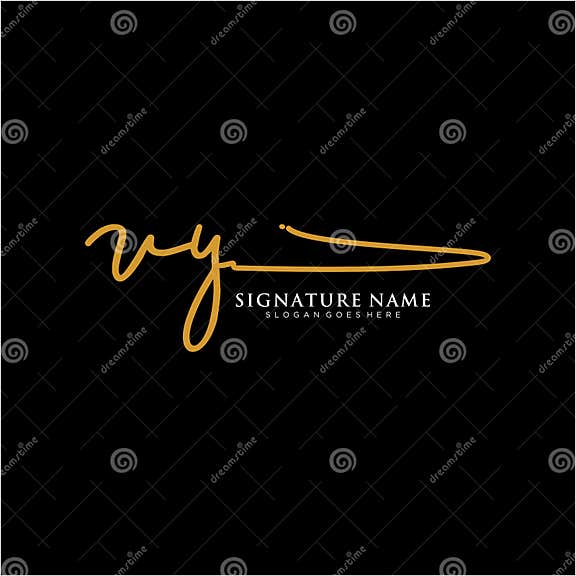 Letter VY Signature Logo Template Vector Stock Vector - Illustration of ...