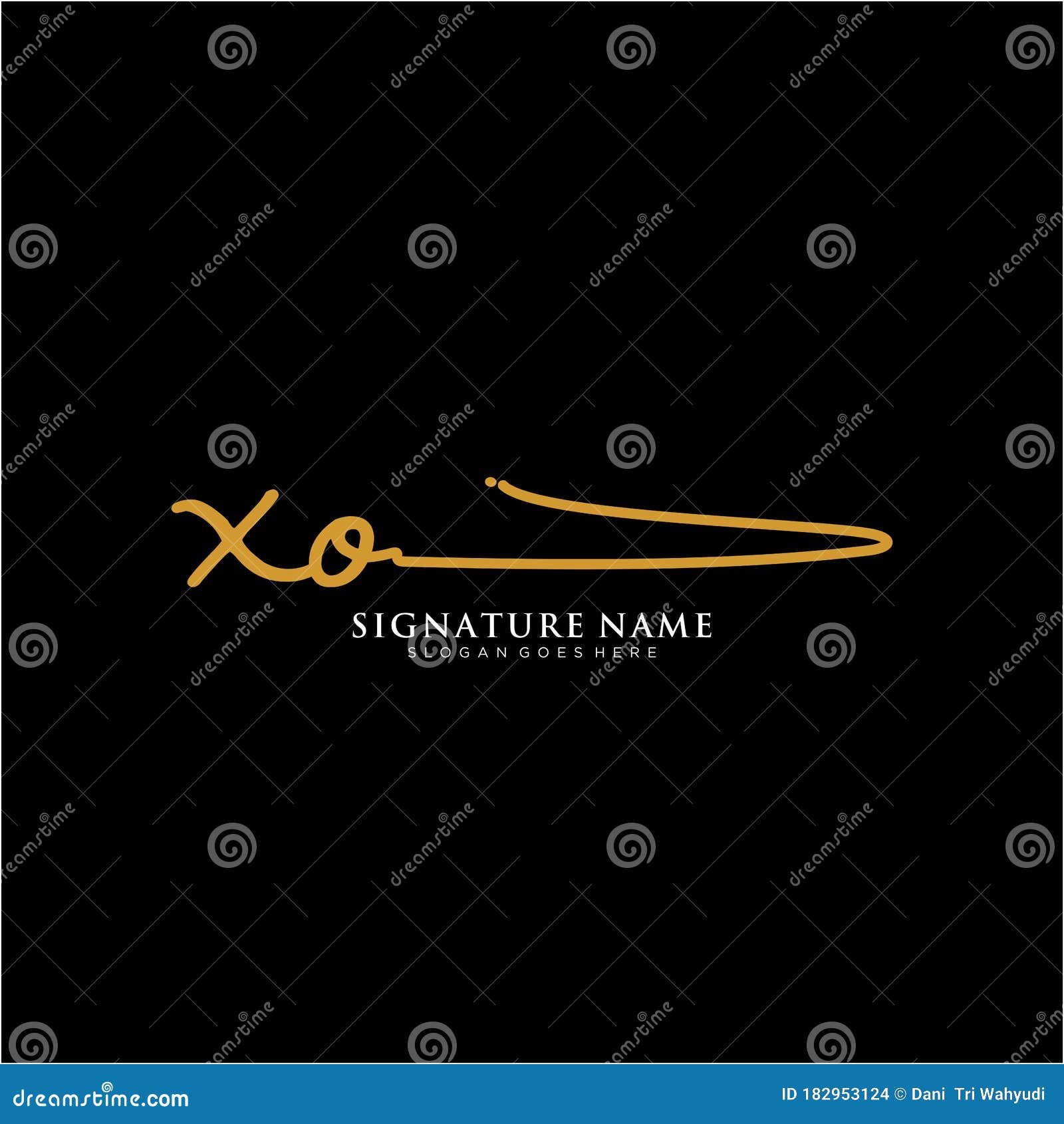 XO Signature Logo Template Vector Stock Vector - Illustration of font ...