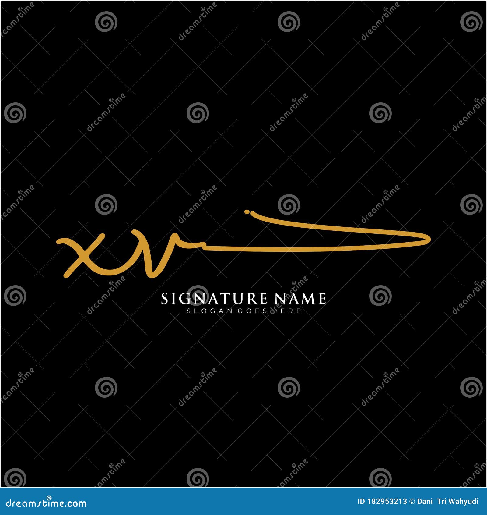 XV Signature Logo Template Vector Stock Vector - Illustration of ...