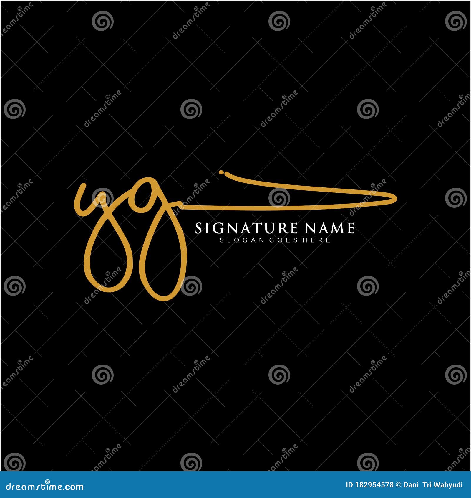 YG Signature Logo Template Vector Stock Vector - Illustration of beauty ...