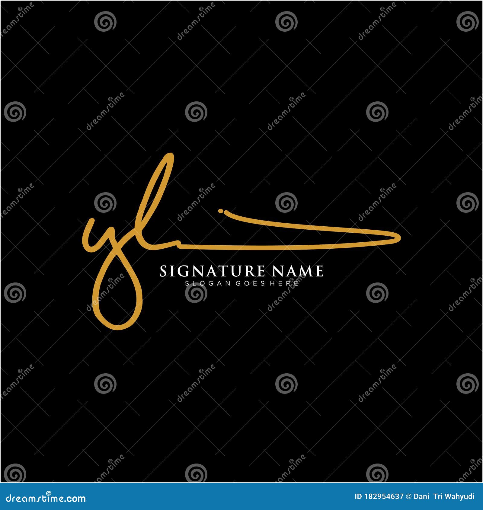 YL Signature Logo Template Vector Stock Vector - Illustration of design ...