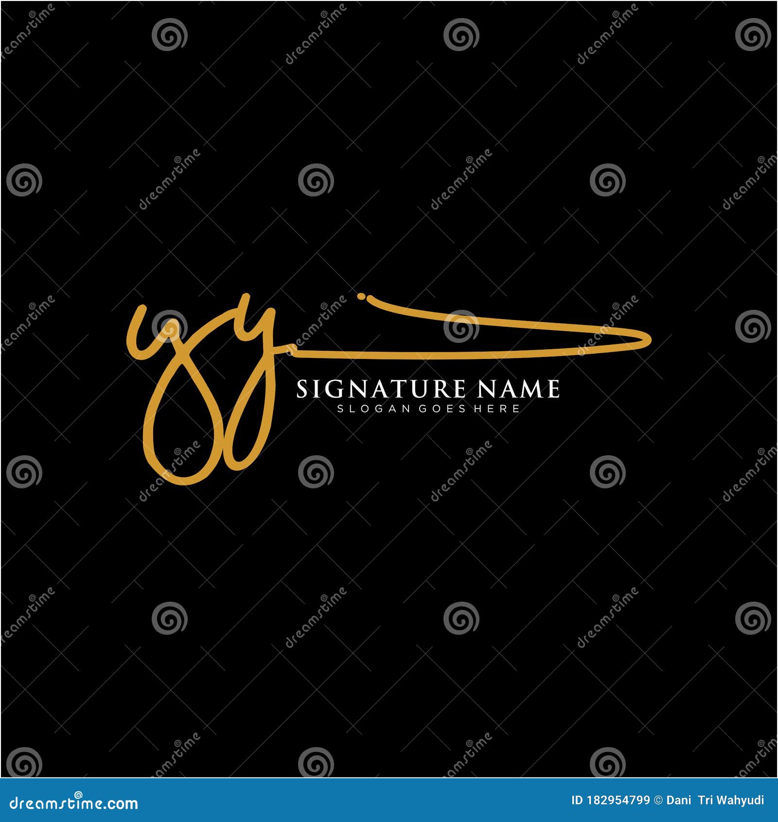 YY Signature Logo Template Vector Stock Vector - Illustration of mark ...