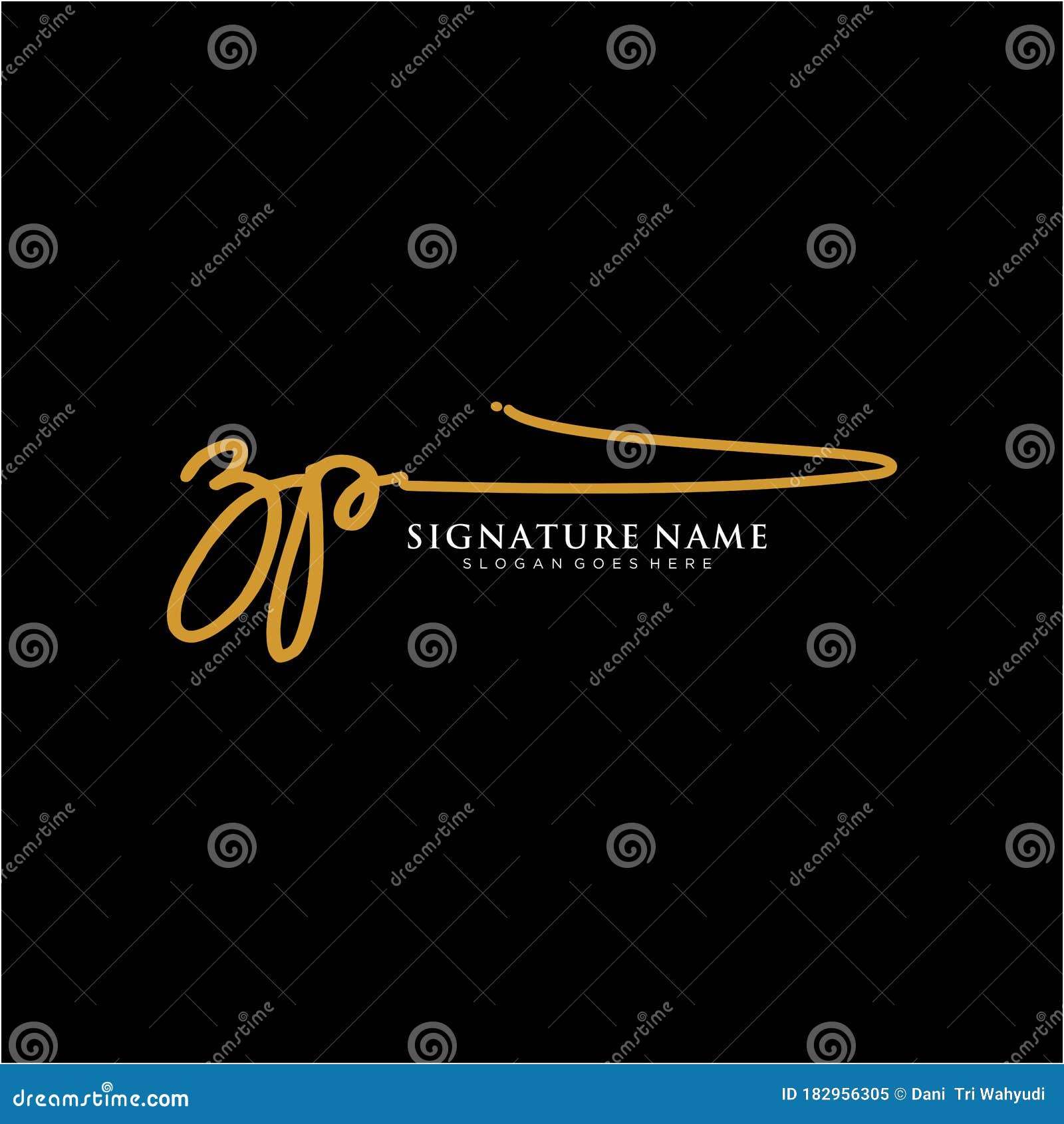 ZP Signature Logo Template Vector Stock Vector - Illustration of ...