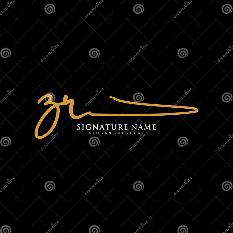 ZR Signature Logo Template Vector Stock Vector - Illustration of design ...