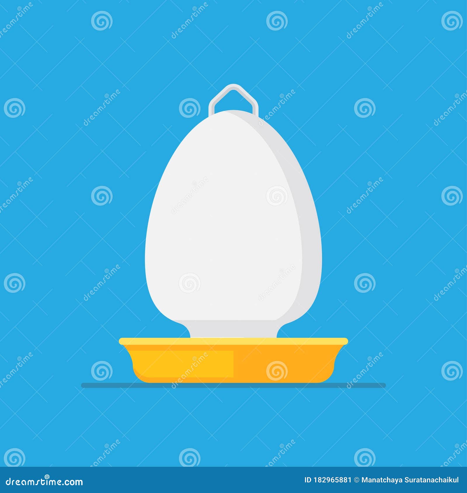 Chicken feeder icon stock vector. Illustration of food - 182965881