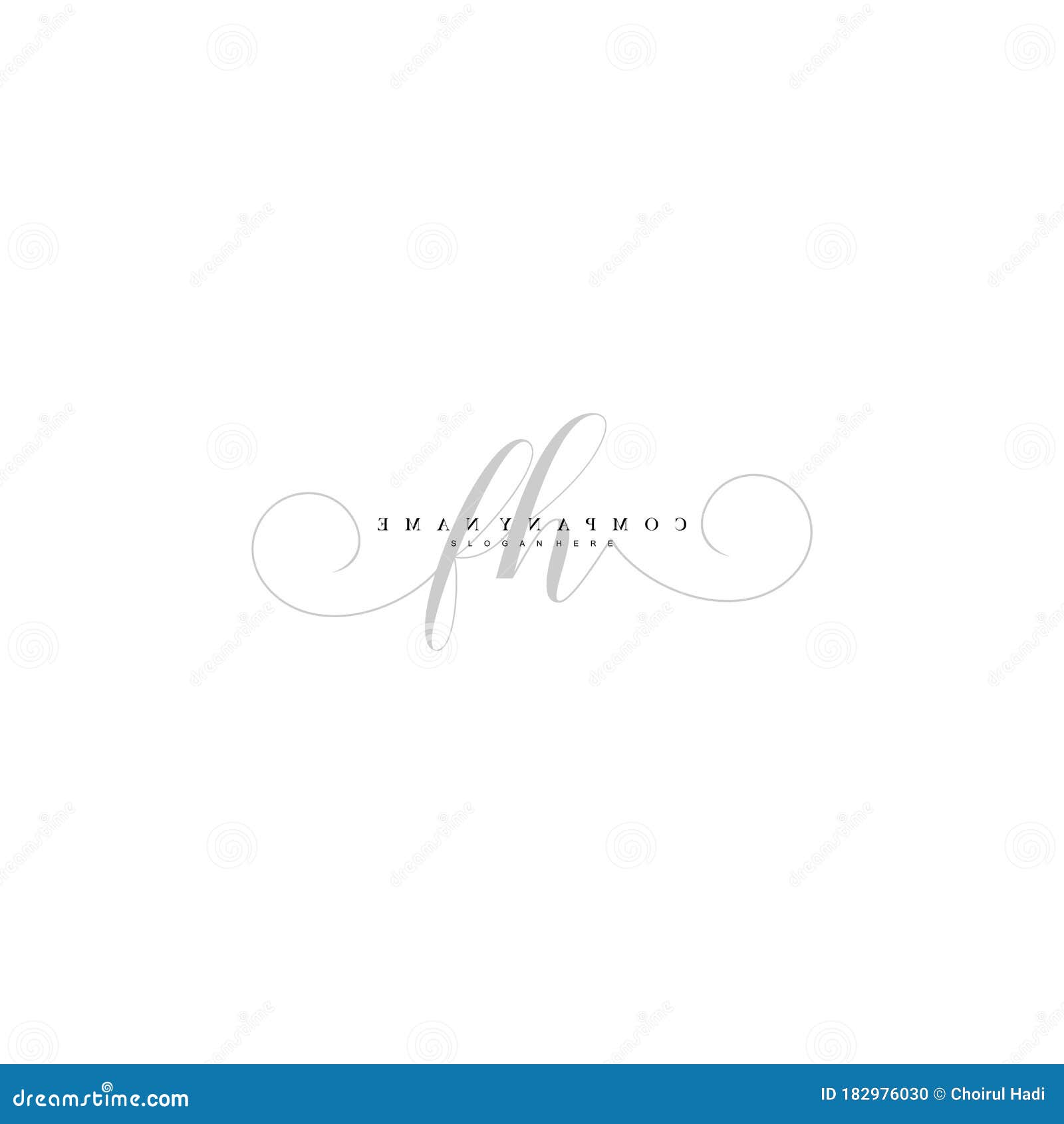 FH Initial Handwriting Logo Vector Illustration Stock Vector ...