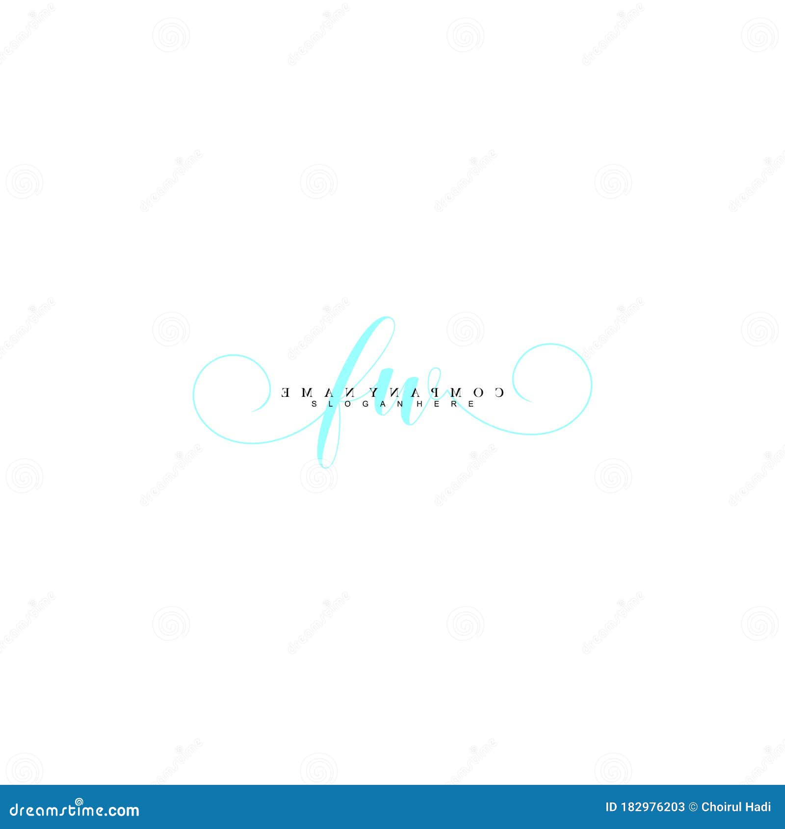 FW Initial Handwriting Logo Vector Illustration Stock Vector ...