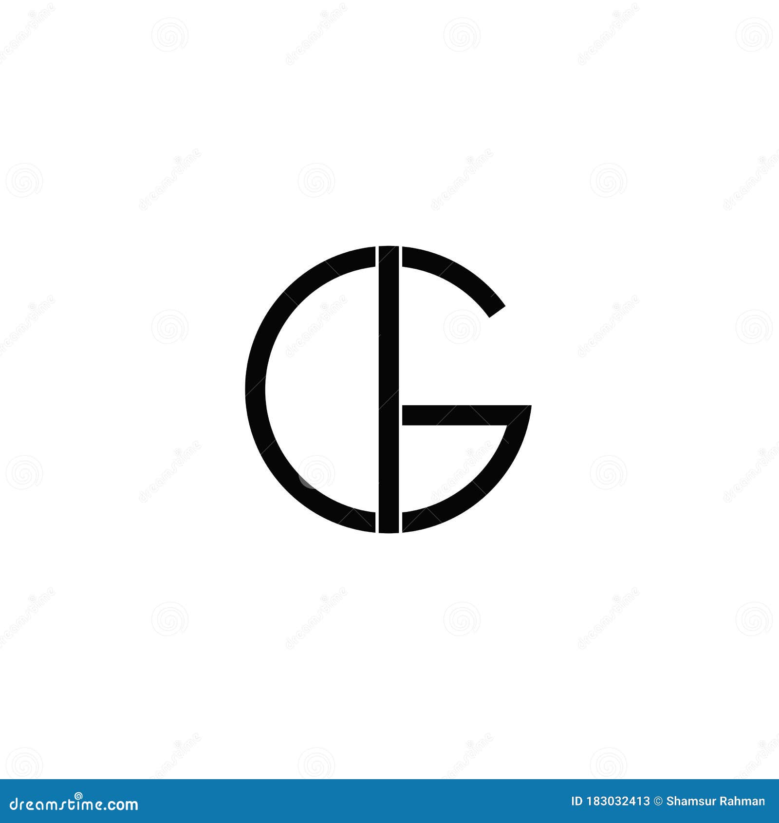 Initial Letter Gd Logo or Dg Logo Vector Design Template Stock Vector ...