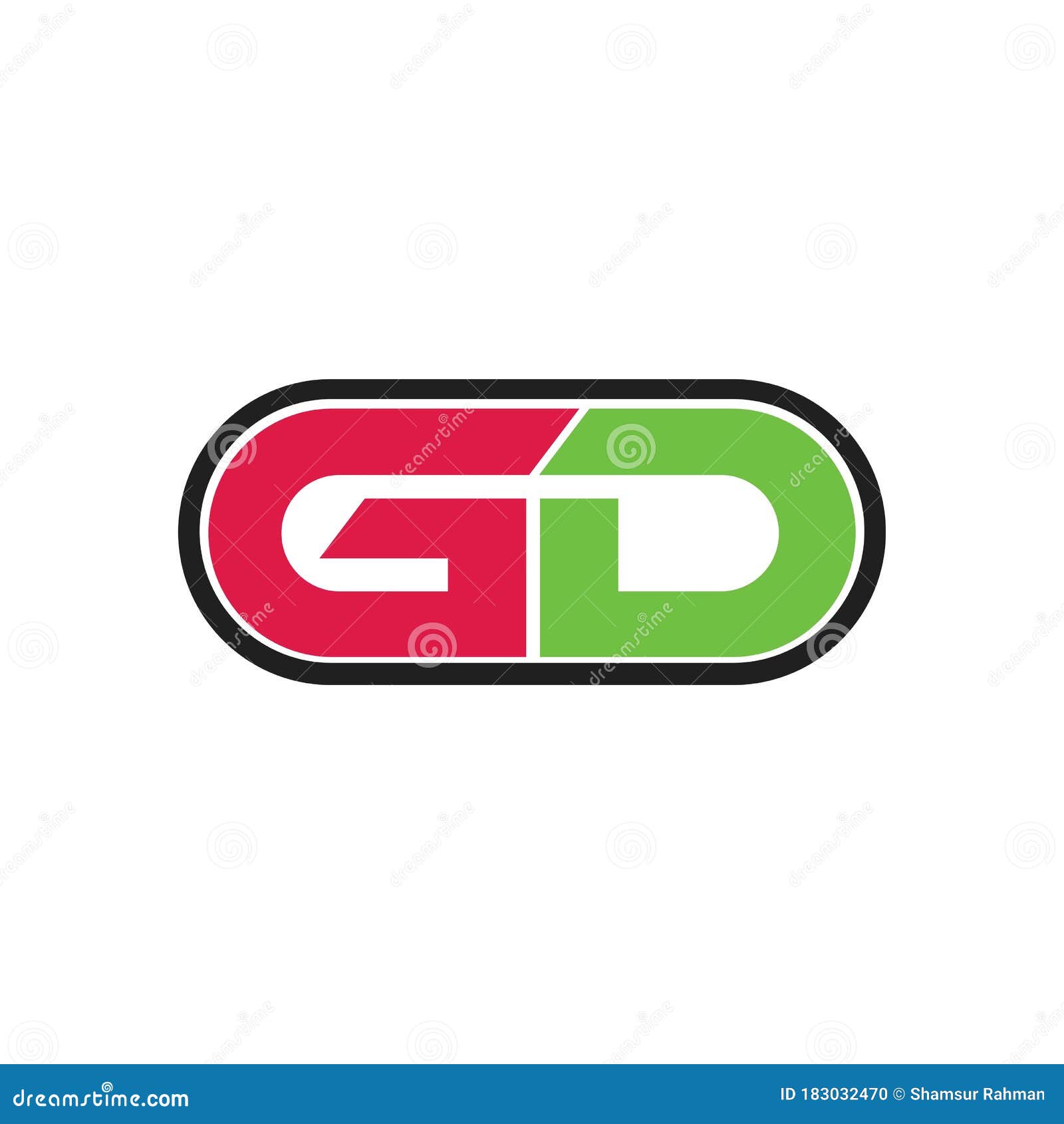 Initial Letter Gd Logo or Dg Logo Vector Design Template Stock Vector ...