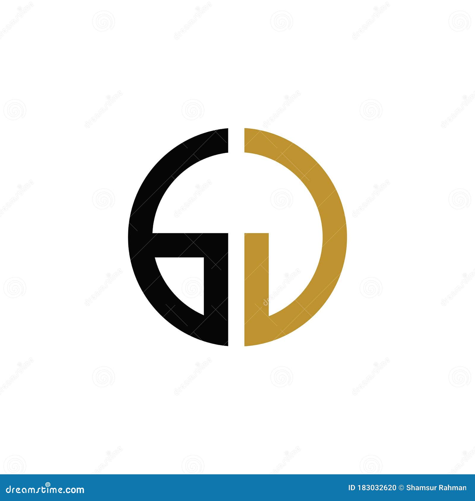 Initial Letter Gd Logo or Dg Logo Vector Design Template Stock Vector ...