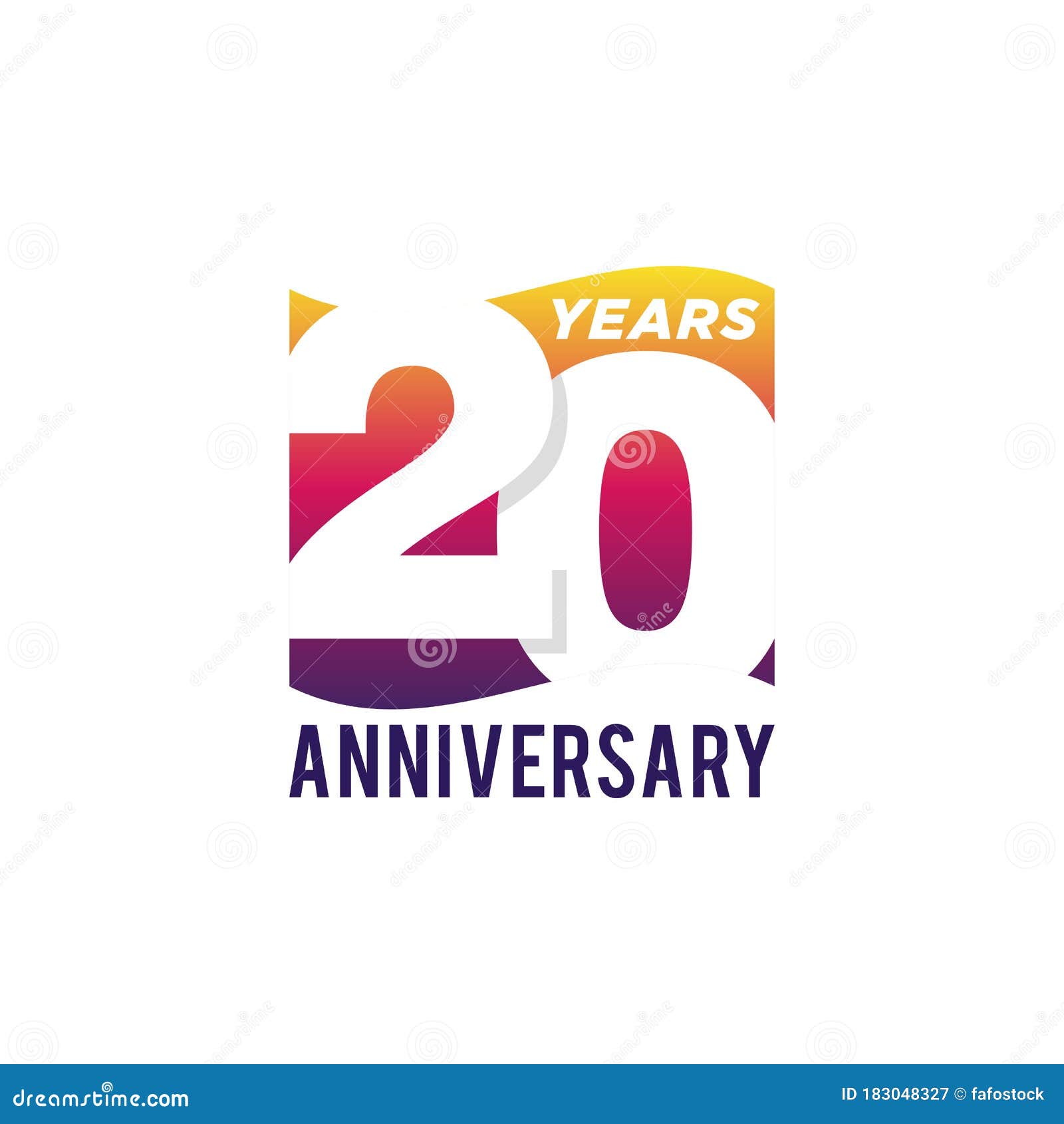 20 Years Anniversary Celebration Icon Vector Logo Design Template ...