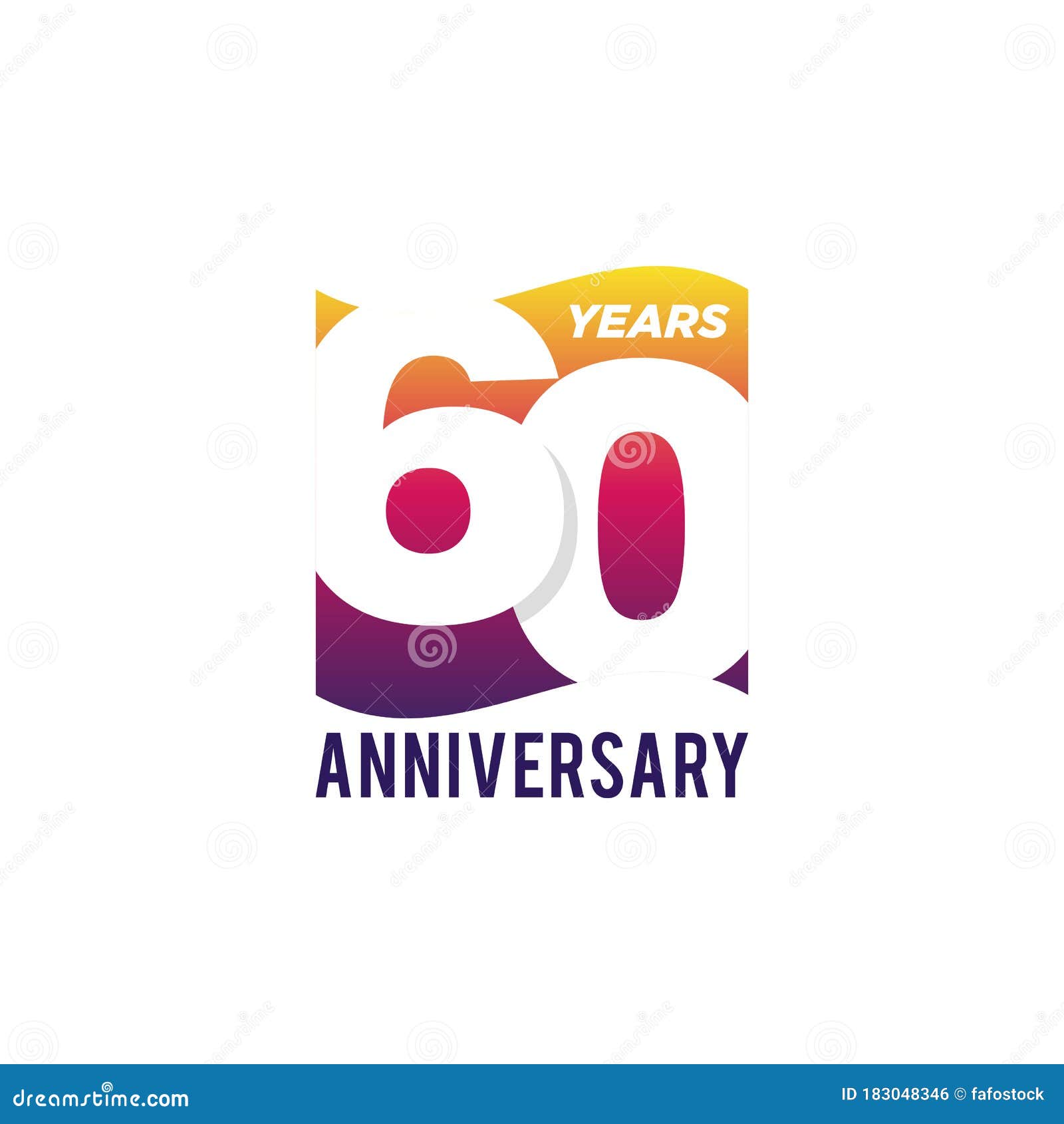 60 Years Anniversary Celebration Icon Vector Logo Design Template ...