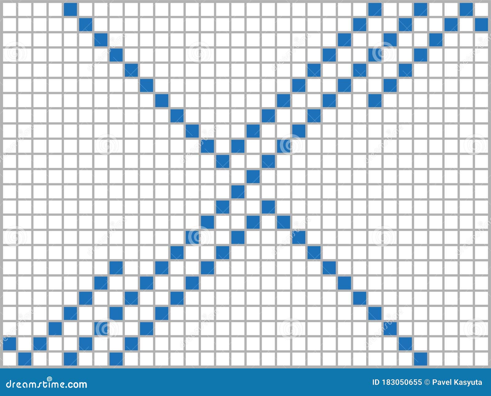 Blue and White Squares on a Gray Background. Abstract Composition ...