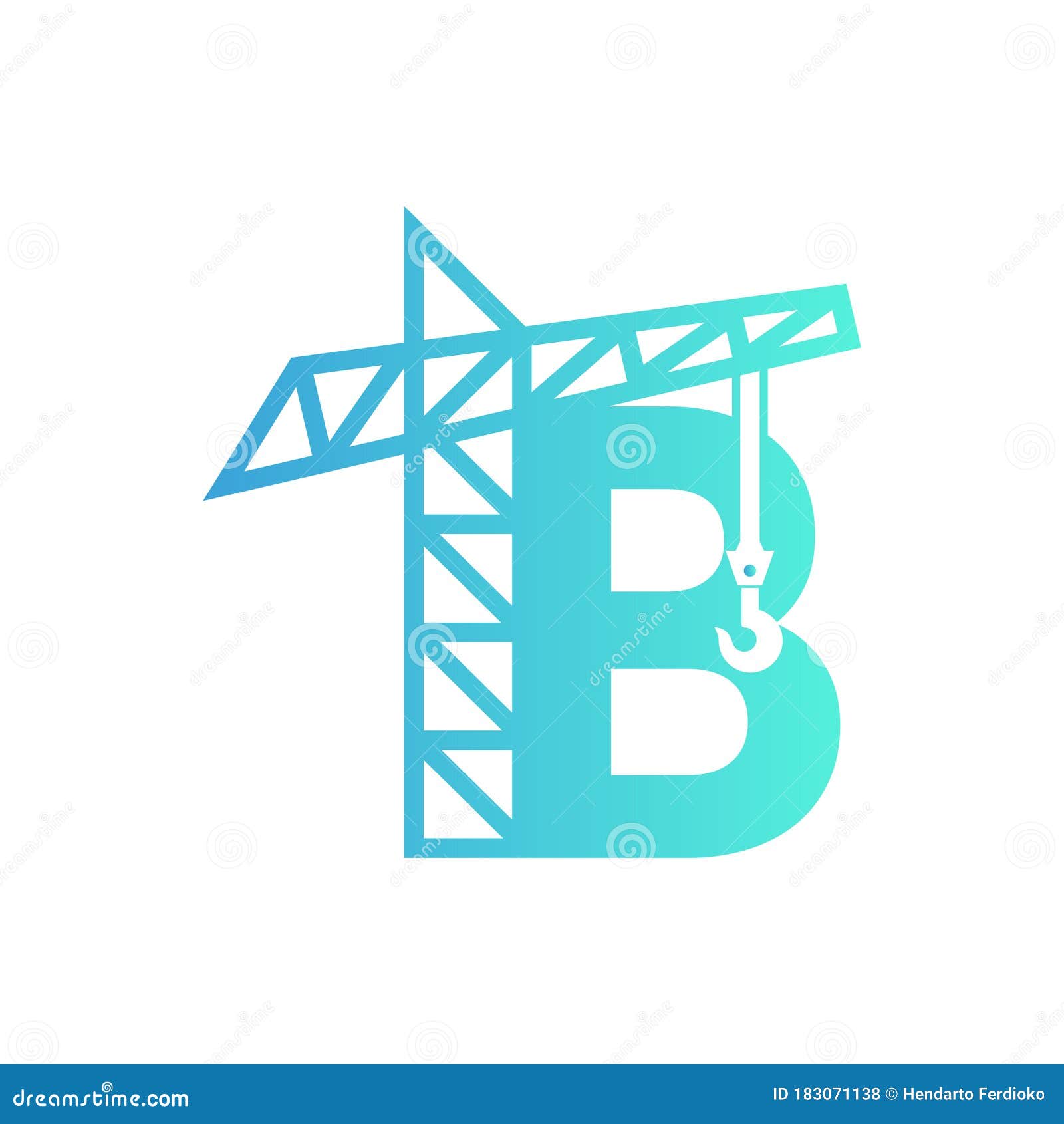 Letter B Building Construction Logo Design Vector Stock Vector ...