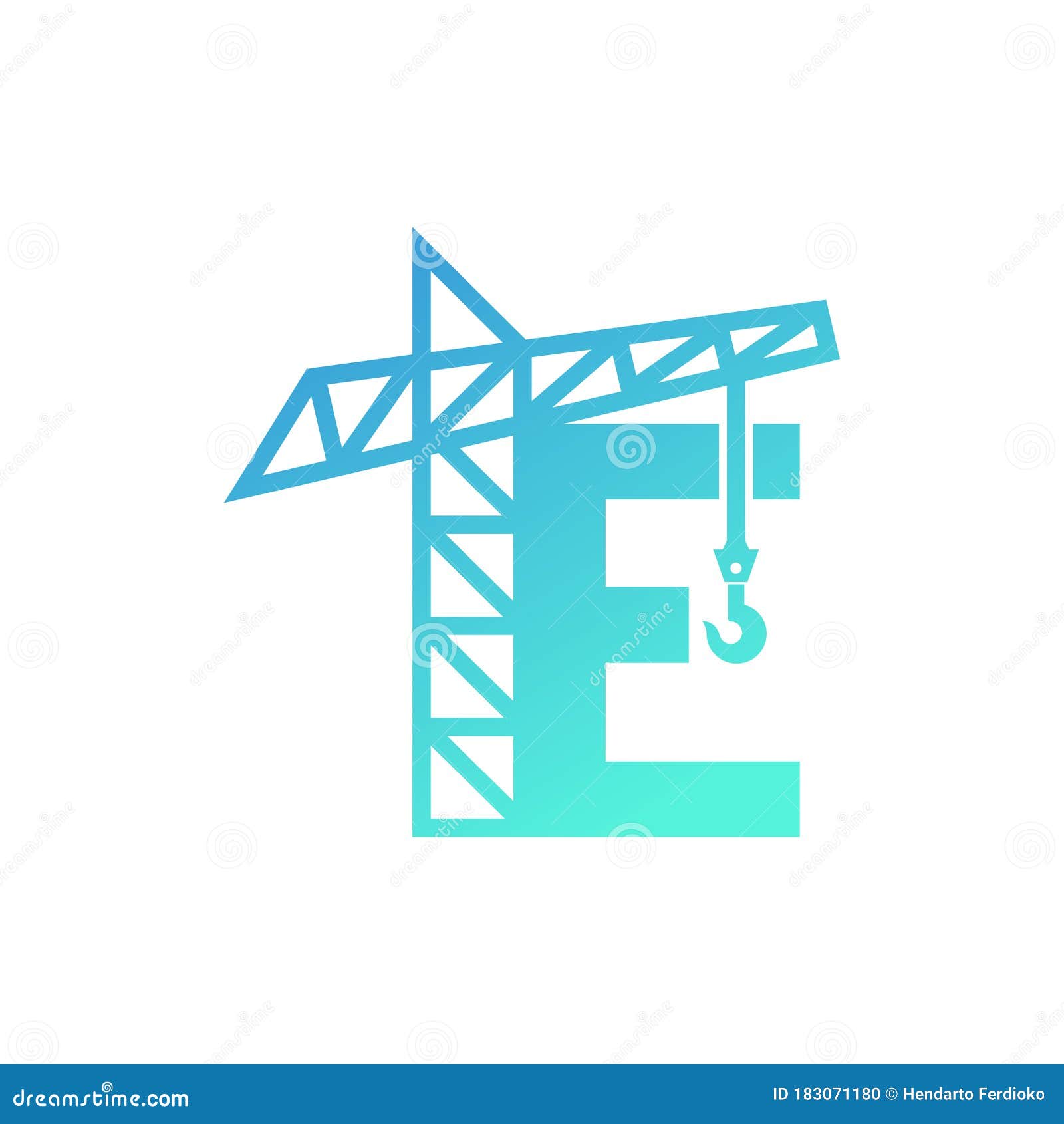 Letter E Building Construction Logo Design Vector Stock Vector ...