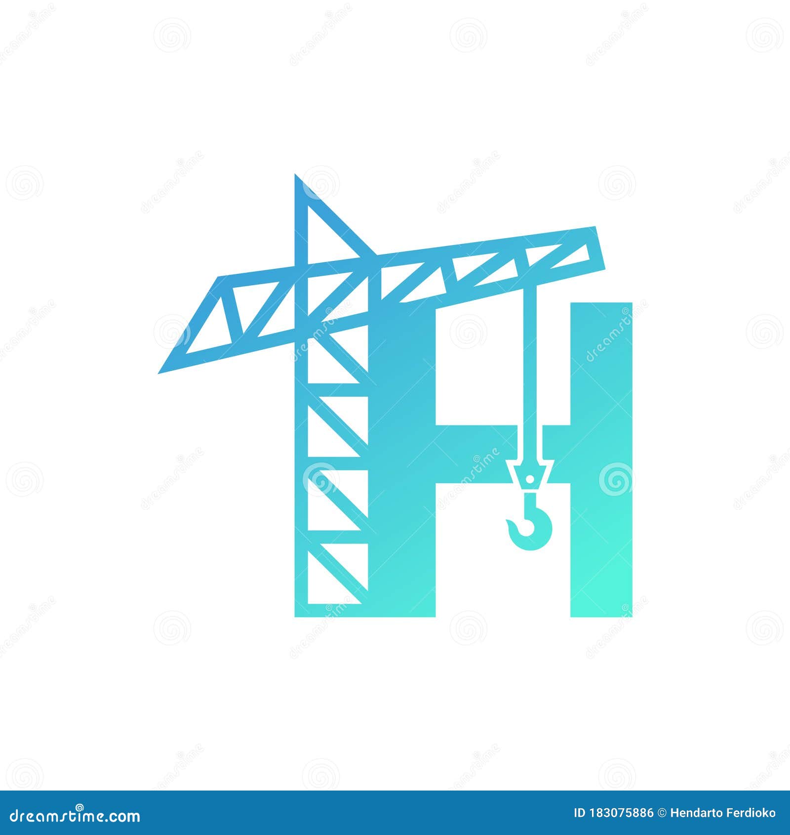 Letter H Building Construction Logo Design Vector Stock Vector ...