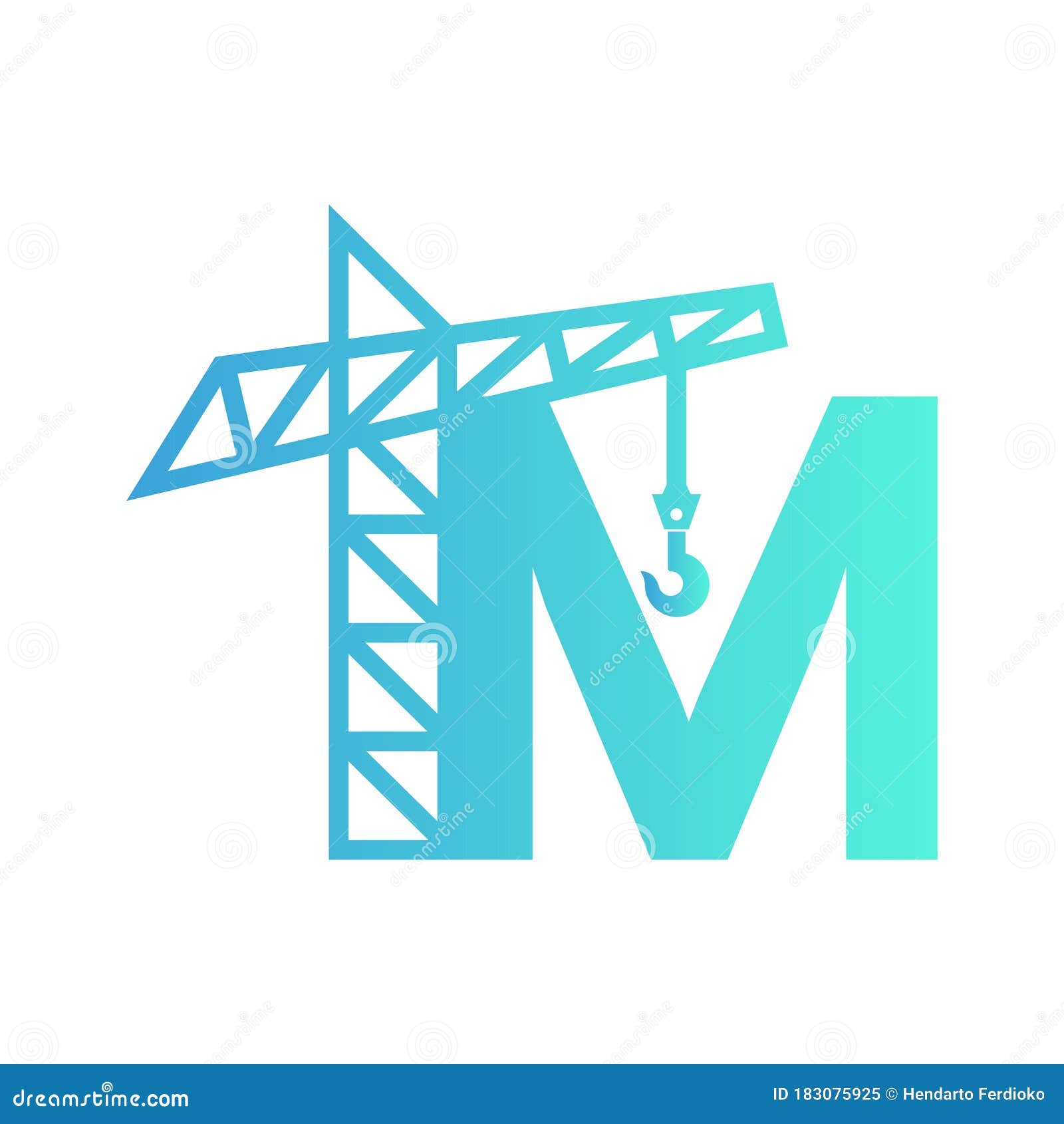 Letter M Building Construction Logo Design Vector Stock Vector ...