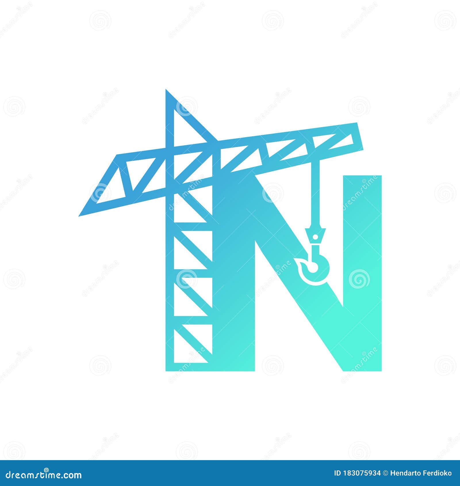 Letter N Building Construction Logo Design Vector Stock Vector ...