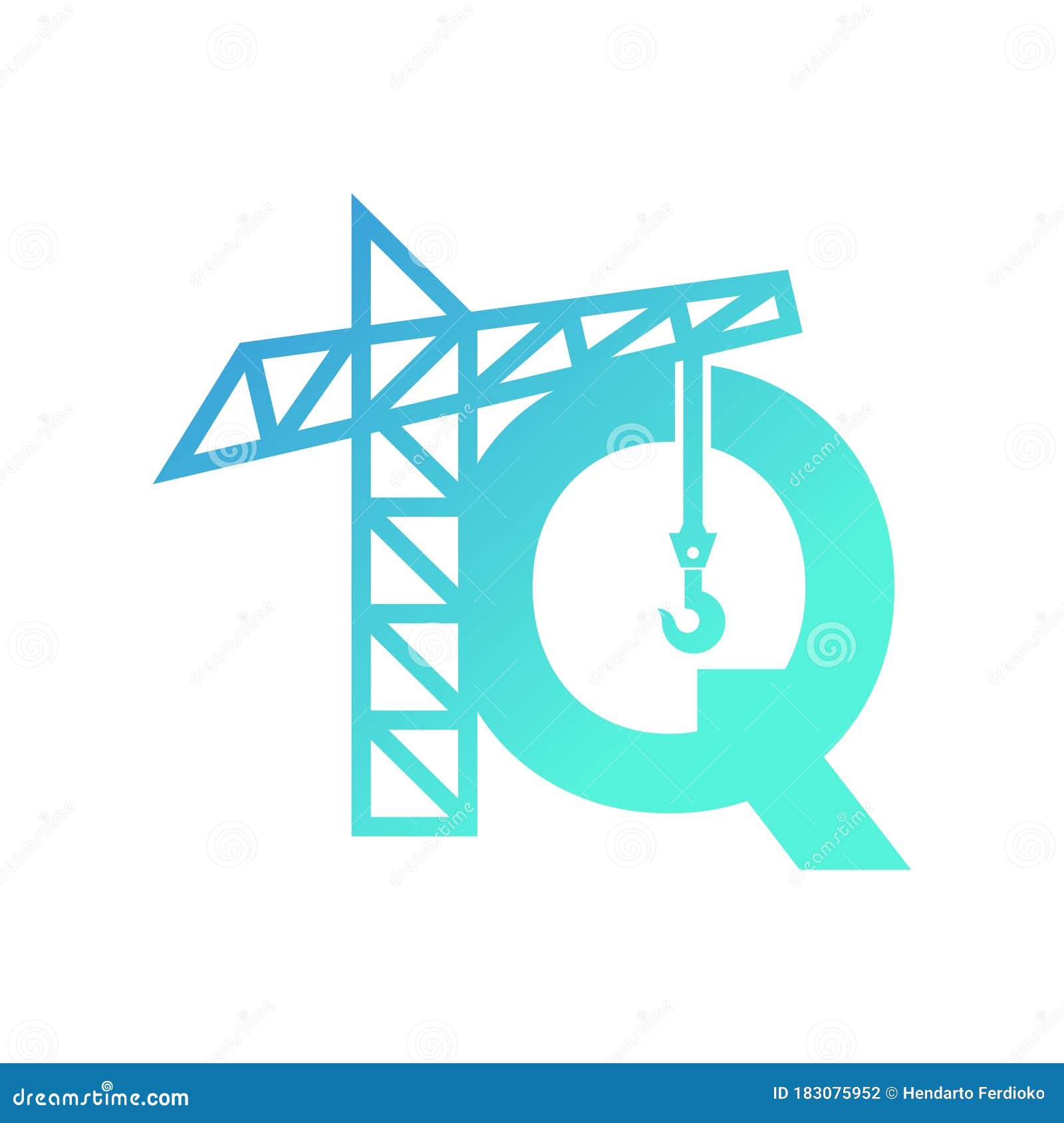 Letter Q Building Construction Logo Design Vector Stock Vector ...