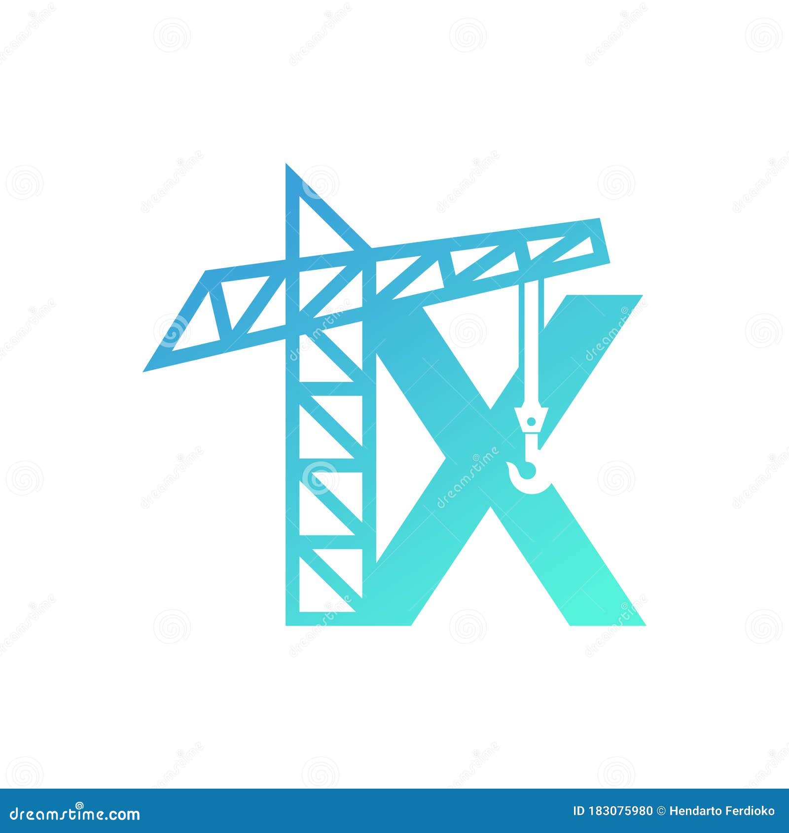 Letter X Building Construction Logo Design Vector Stock Vector ...