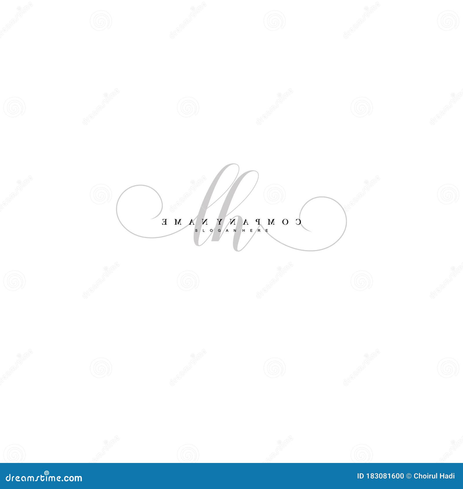 LH Initial Handwriting Logo Vector Illustration Stock Vector ...